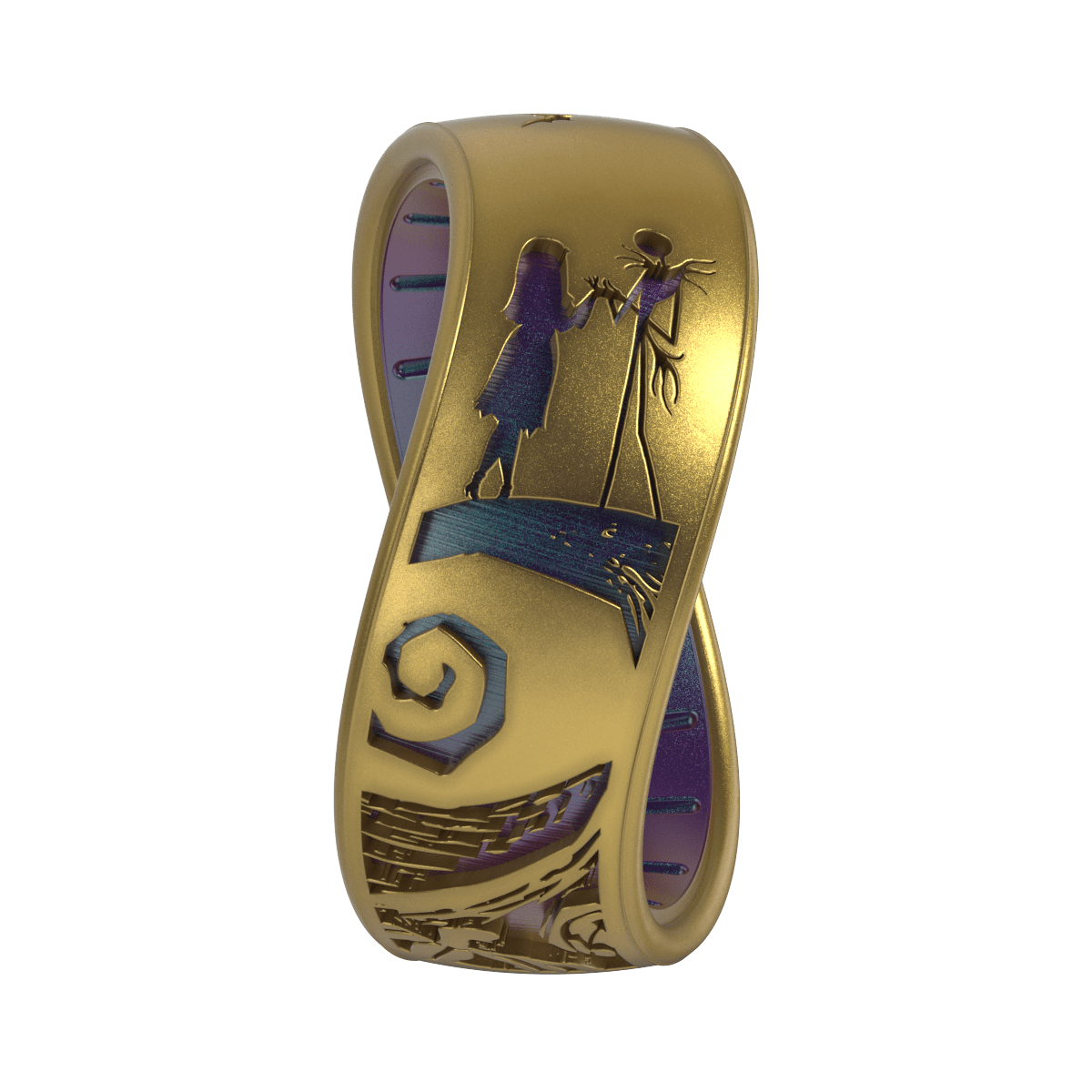 Love You To Death Nightmare Before Christmas Ring - Antique Gold – Enso ...